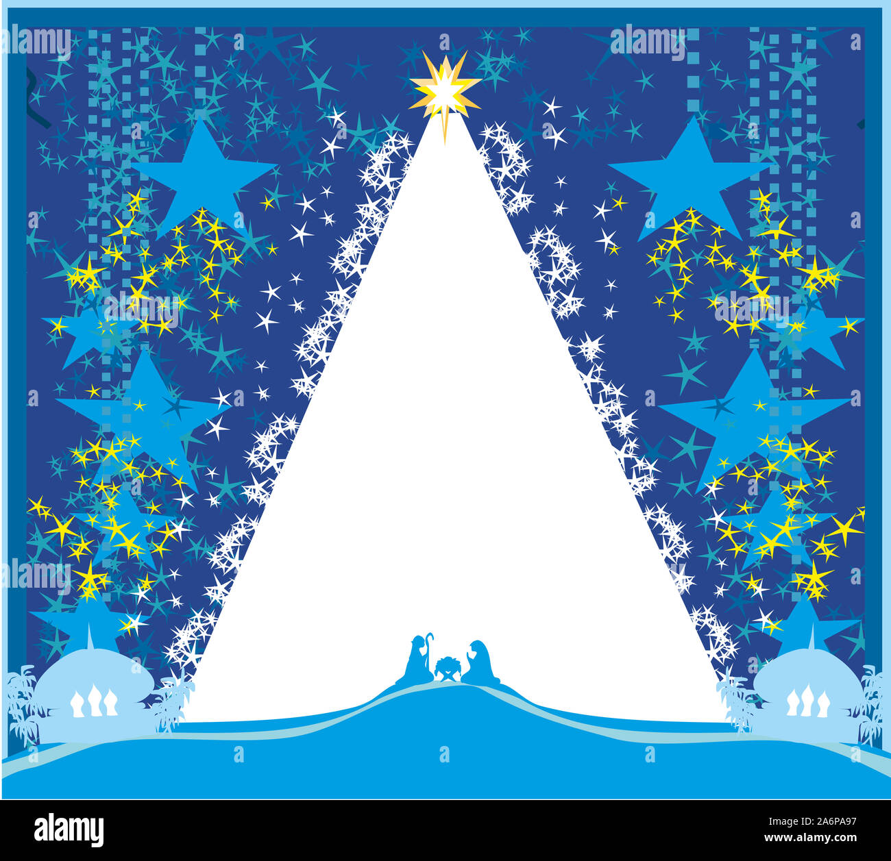 Birth of Jesus in Bethlehem - abstract card Stock Photo - Alamy