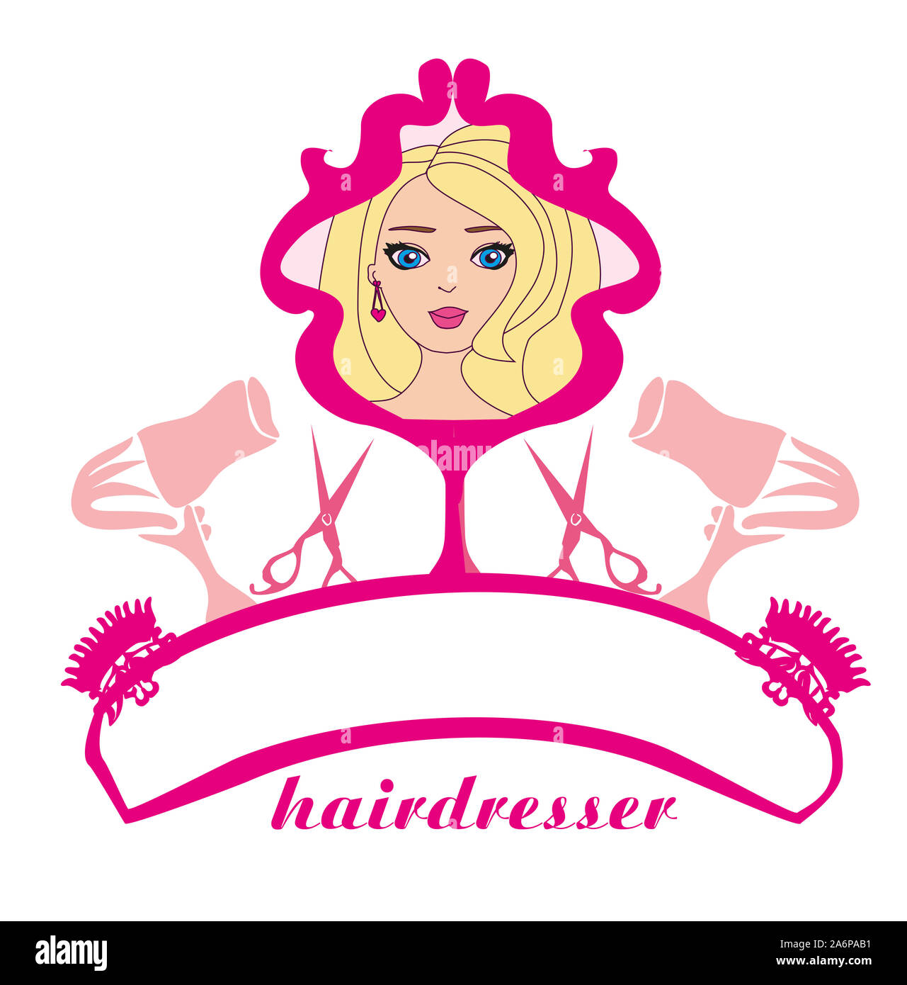 Hairdressing salon poster Stock Photo - Alamy