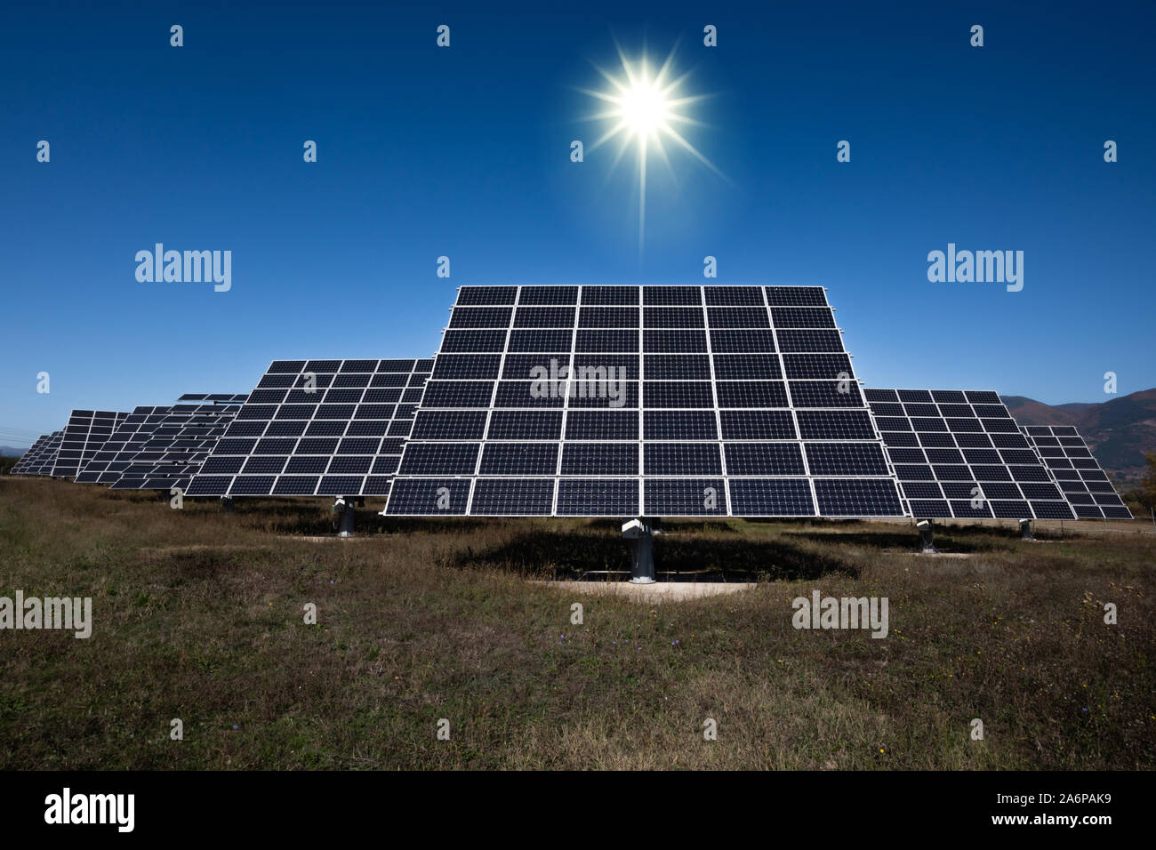 Power plant using renewable solar energy rotation type Stock Photo - Alamy