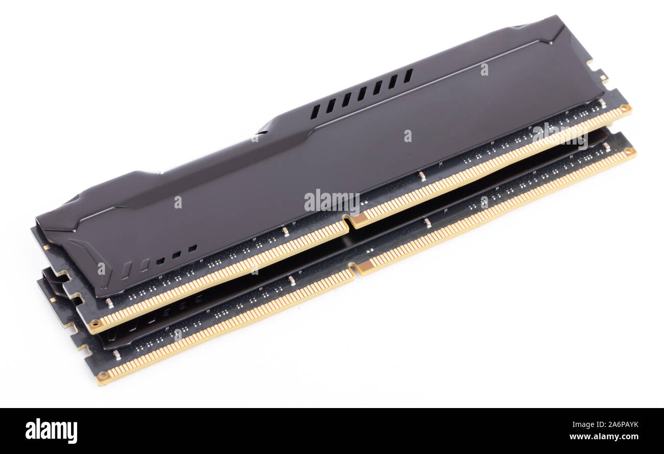 modern memory module KIT DDR4 2666MHz CL16 for PC isolated on white background Stock Photo - Alamy