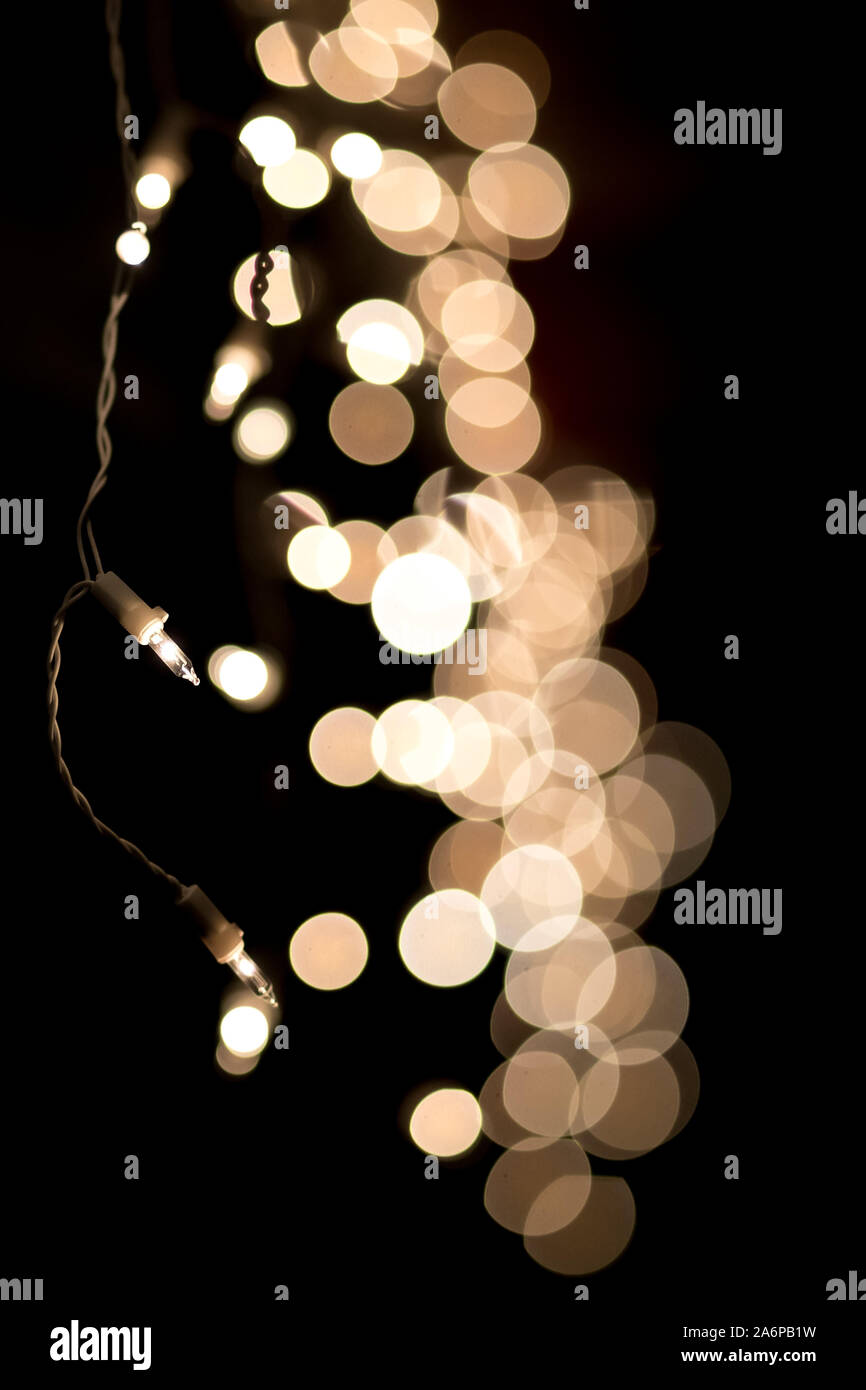 Abstract background. Blurred colorful circles bokeh of christmas lights ...