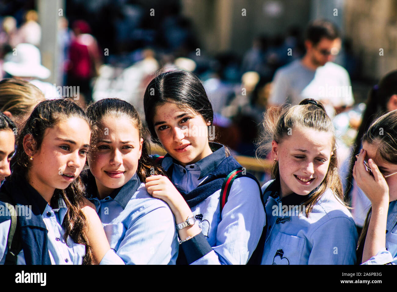 Jerusalem Israel October 06, 2019 View of unknowns Israeli young girls ...