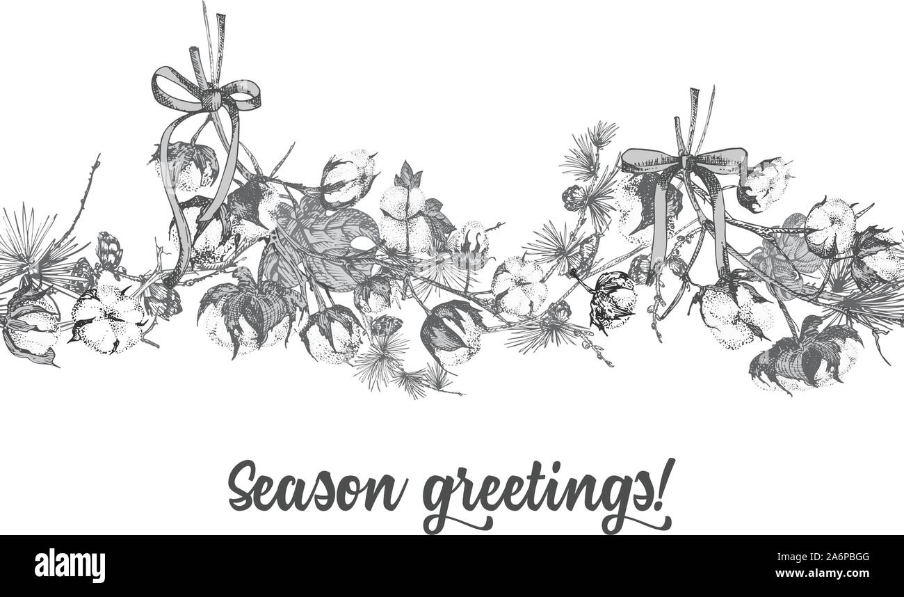 Holiday wreath border pattern Black and White Stock Photos & Images - Alamy