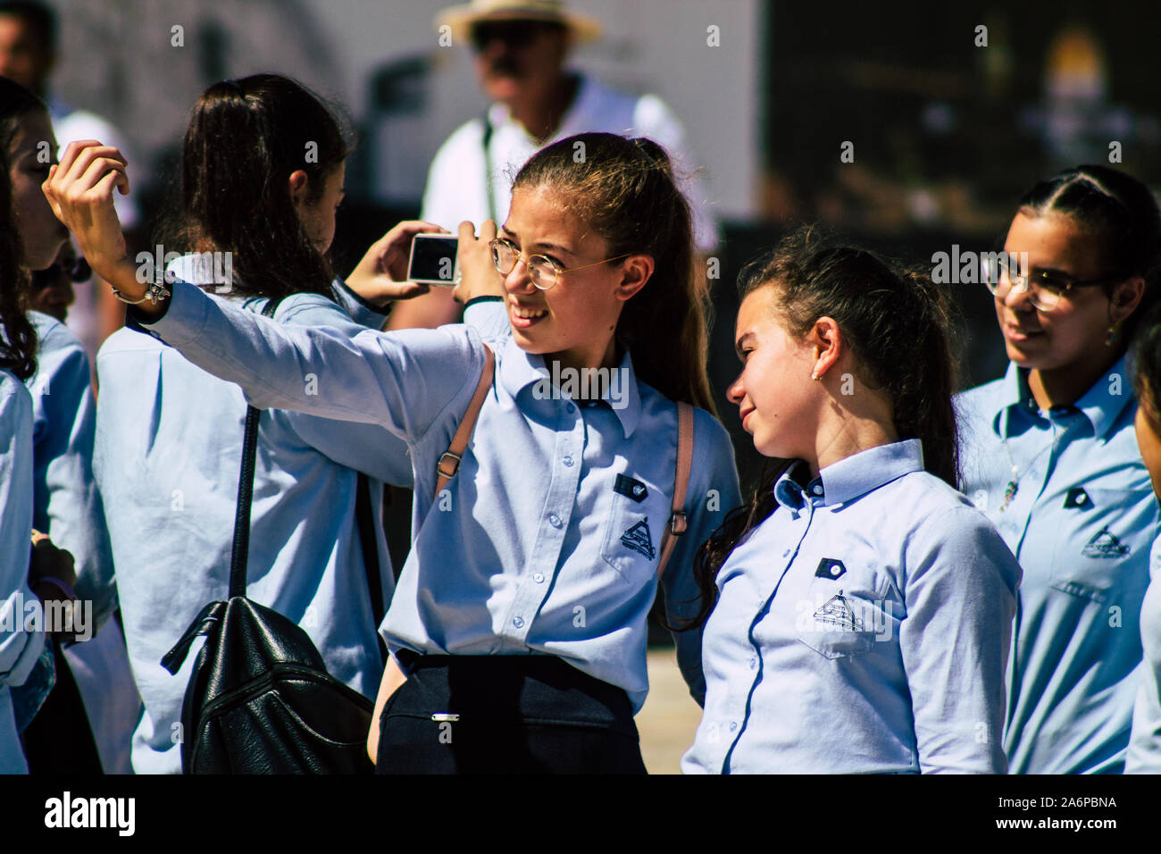 Jerusalem Israel October 06, 2019 View of unknowns Israeli young girls ...