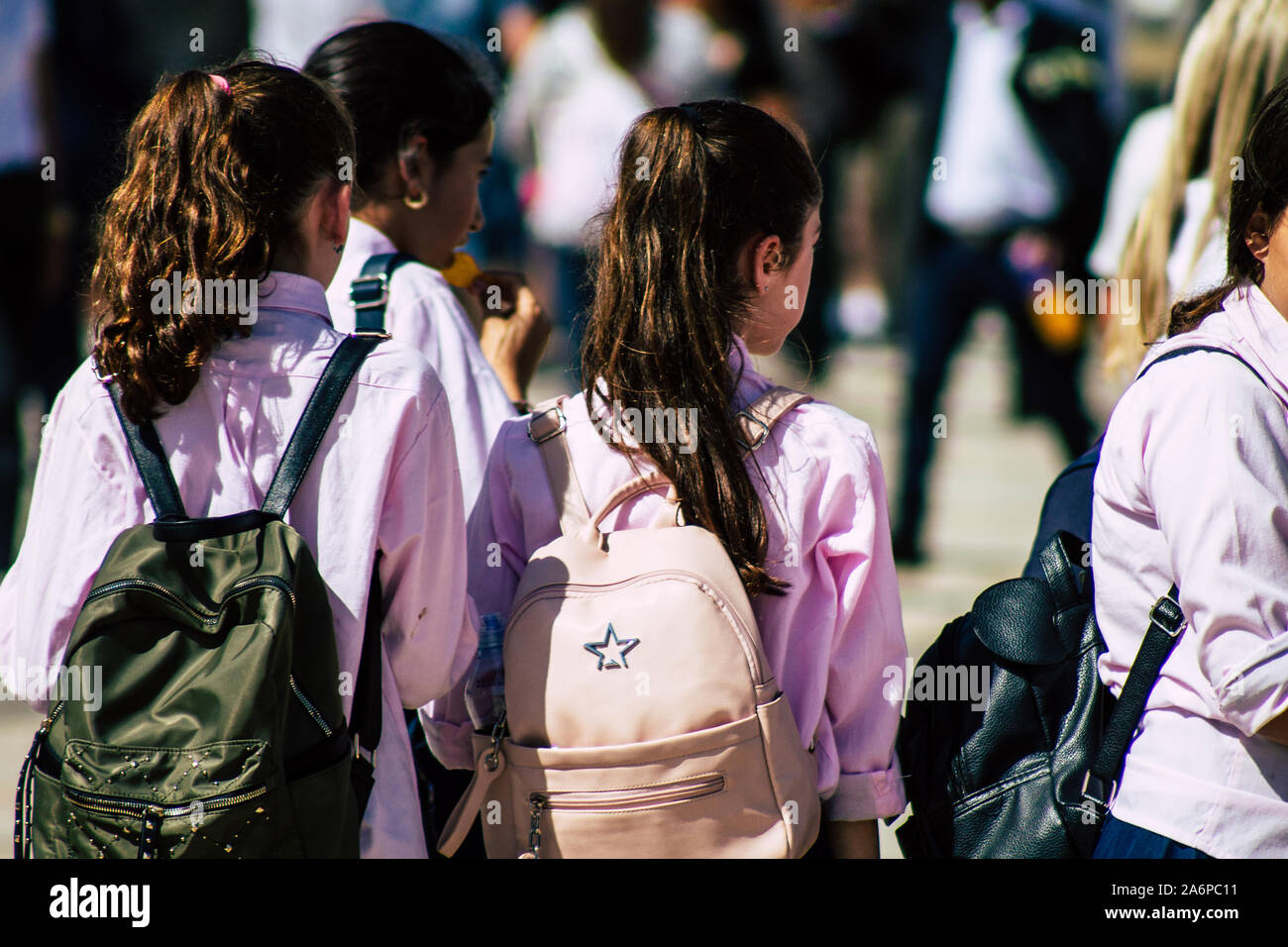 Jerusalem Israel October 06, 2019 View of unknowns Israeli young girls ...