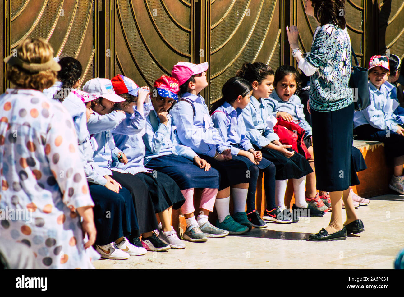 Jerusalem Israel October 06, 2019 View of unknowns Israeli young girls ...