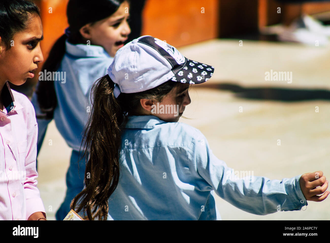 Jerusalem Israel October 06, 2019 View of unknowns Israeli young girls ...