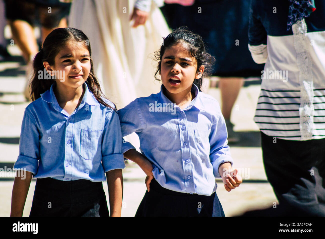 Jerusalem Israel October 06, 2019 View of unknowns Israeli young girls ...