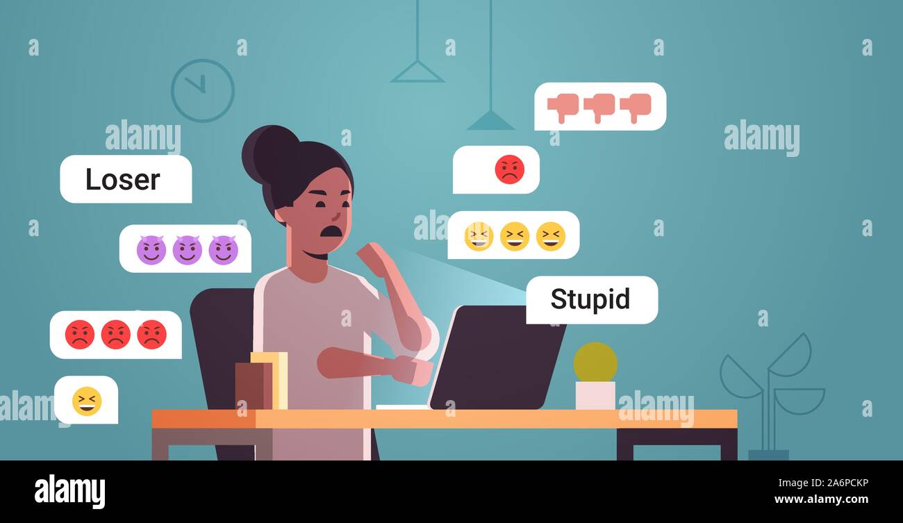 Cyber bullying cartoon hi-res stock photography and images - Alamy