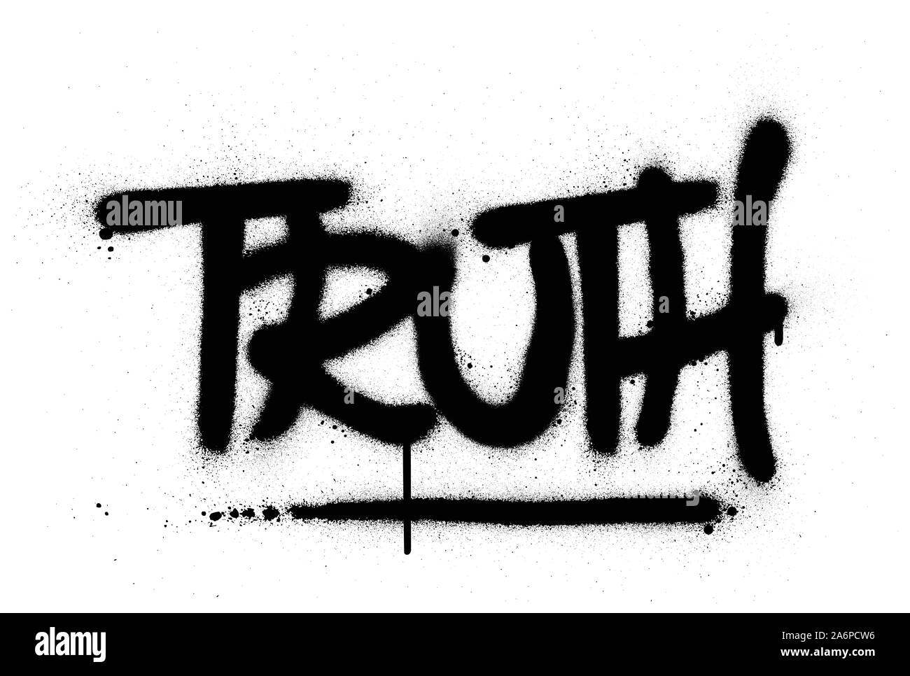 graffiti truth word sprayed in black over white Stock Vector Image ...