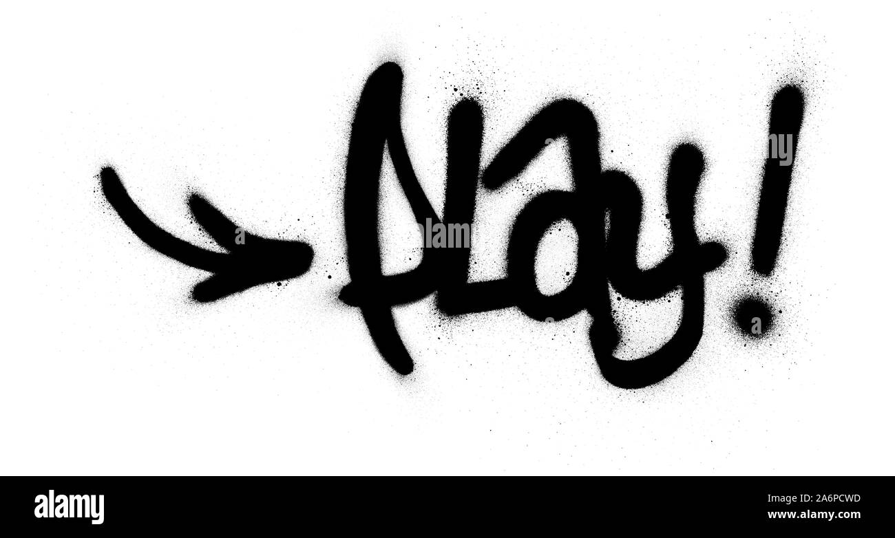 graffiti play word sprayed in black over white Stock Vector Image & Art ...