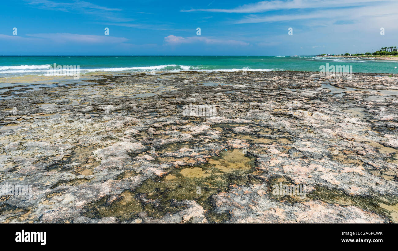 Colors and atmosphere of the Puglia sea. Italy Stock Photo - Alamy