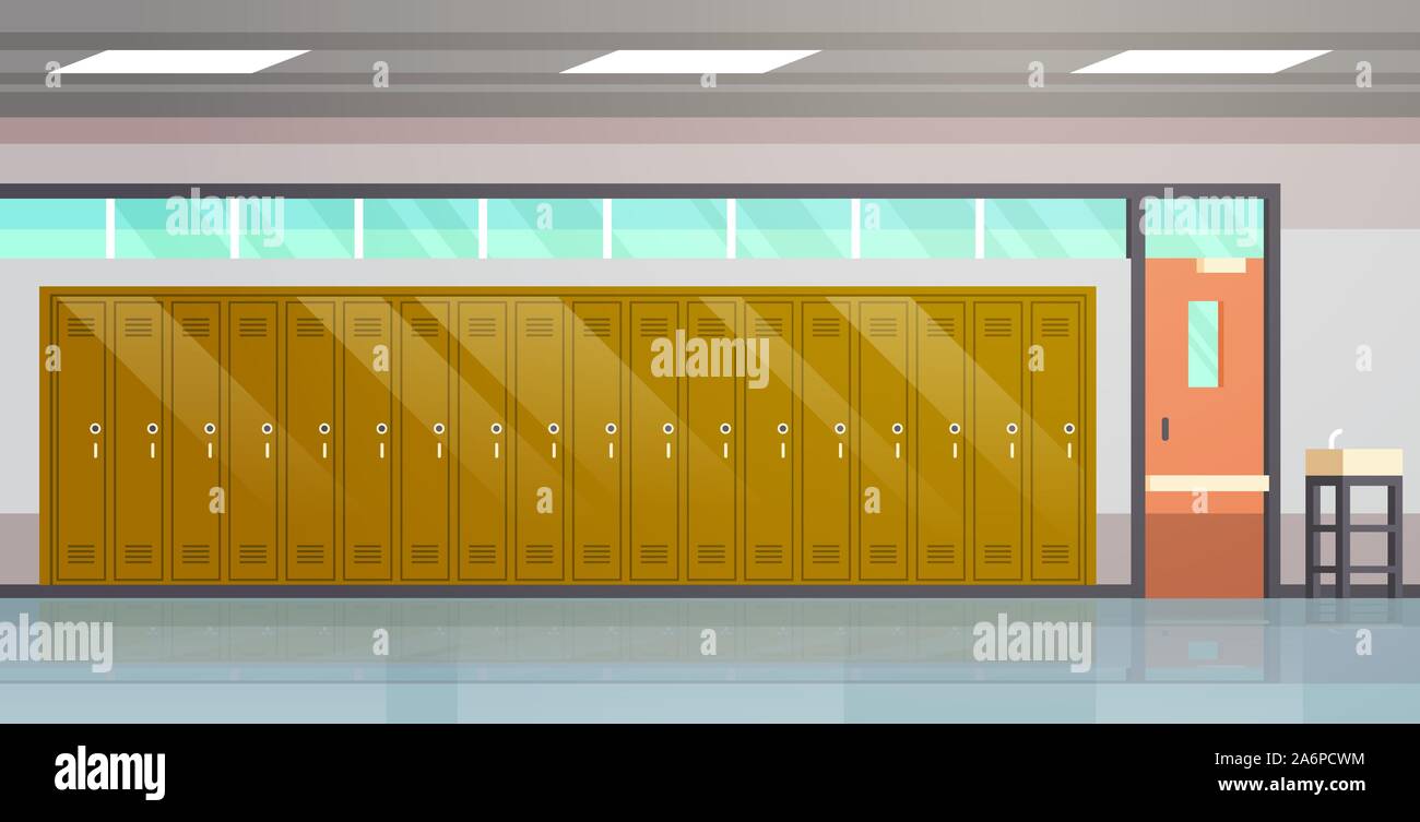 School Lockers Background Anime