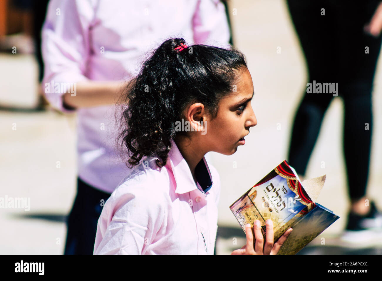 Jerusalem Israel October 06, 2019 View of unknowns Israeli young girls ...
