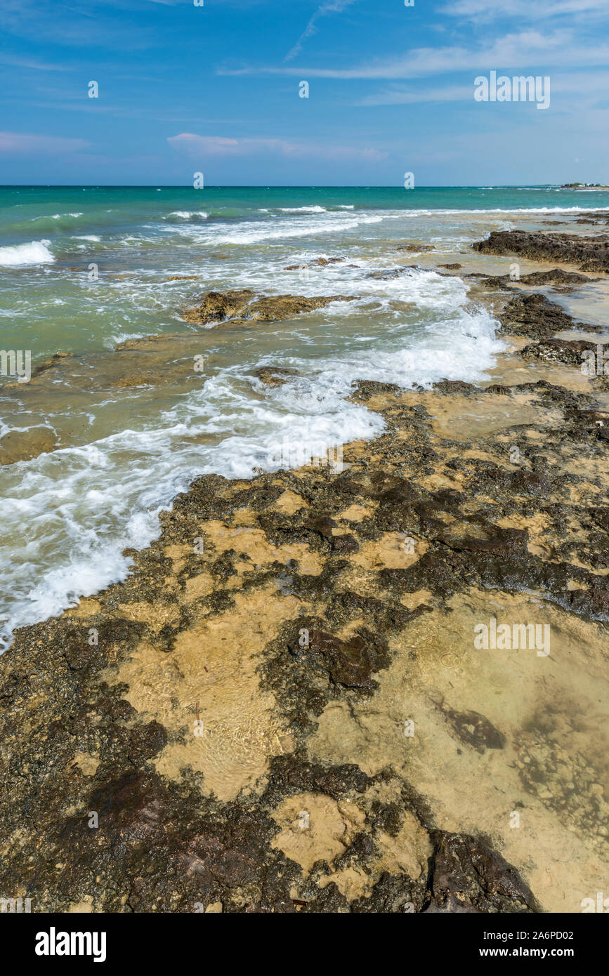 Colors and atmosphere of the Puglia sea. Italy Stock Photo - Alamy