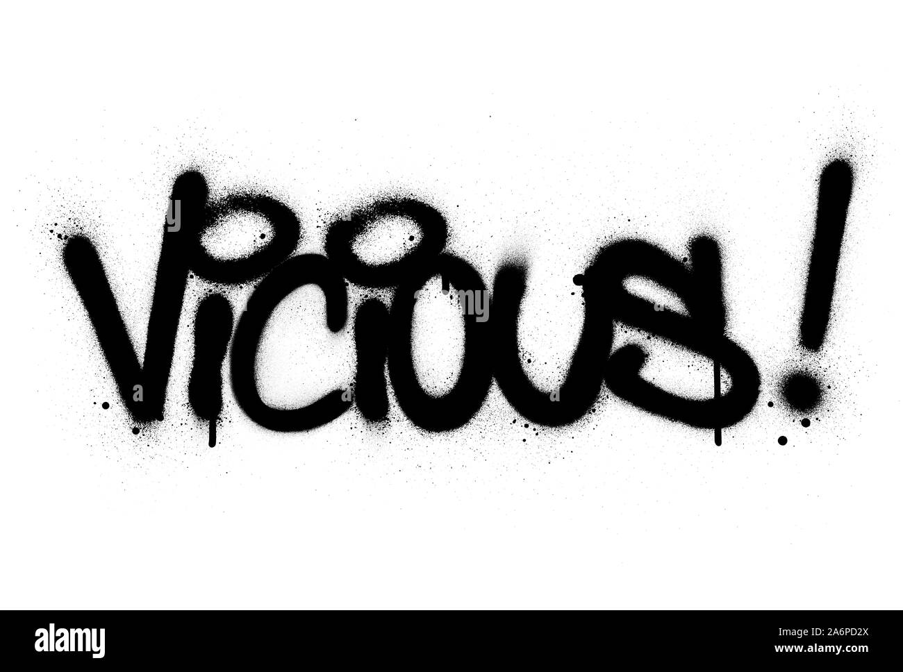 graffiti vicious word sprayed in black over white Stock Vector Image ...