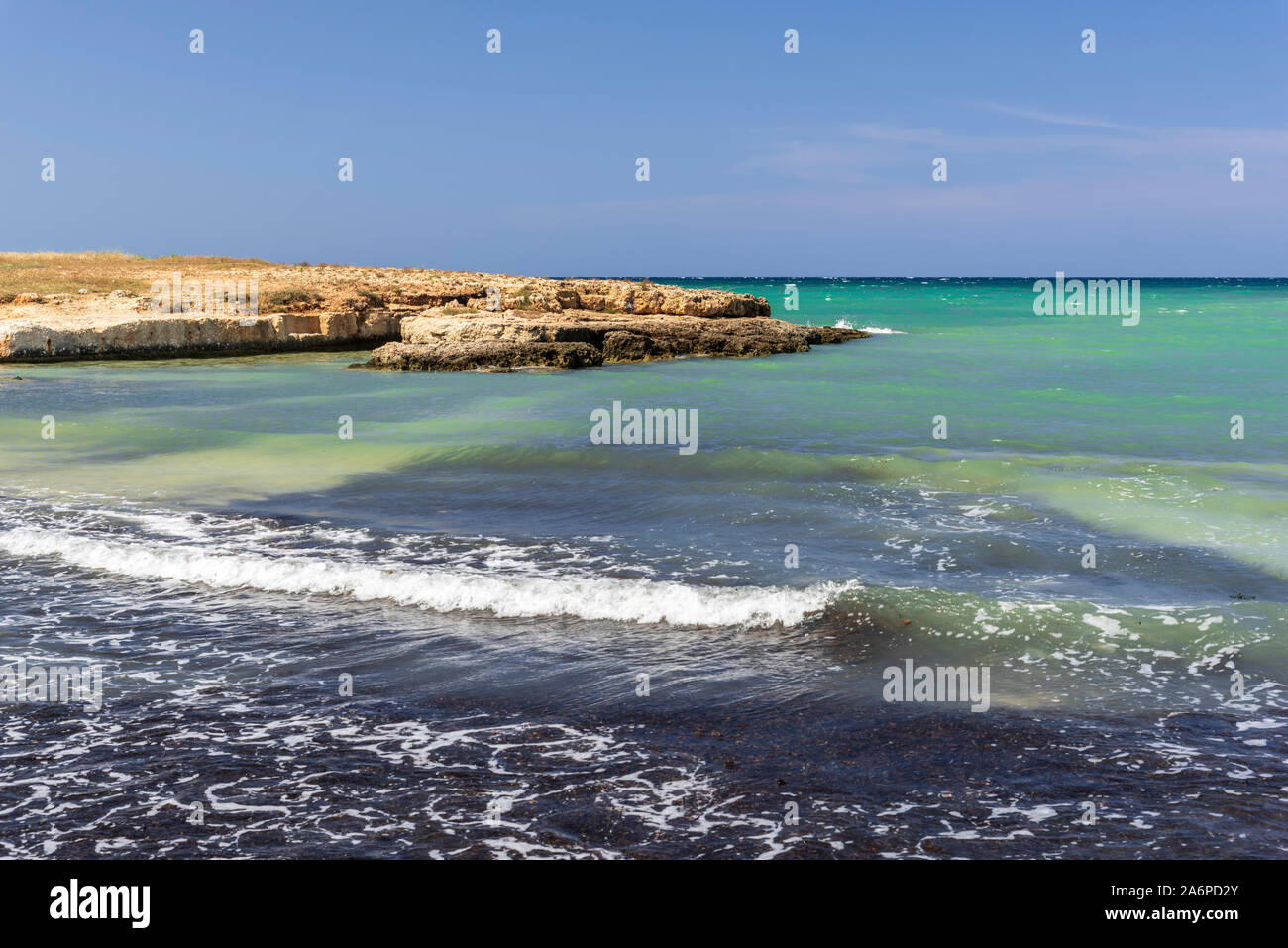 Colors and atmosphere of the Puglia sea. Italy Stock Photo - Alamy