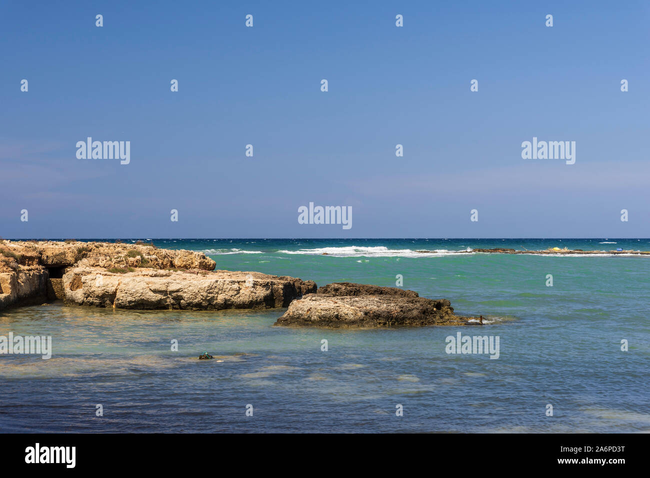 Colors and atmosphere of the Puglia sea. Italy Stock Photo - Alamy