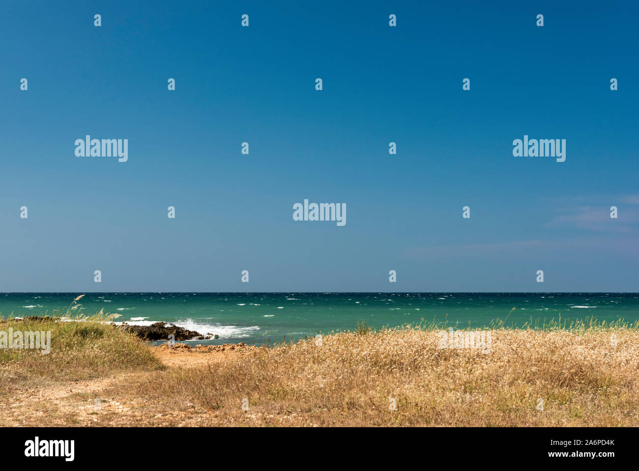 Colors and atmosphere of the Puglia sea. Italy Stock Photo - Alamy