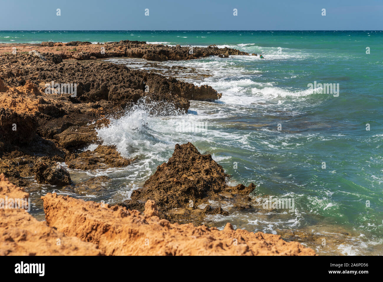 Colors and atmosphere of the Puglia sea. Italy Stock Photo - Alamy