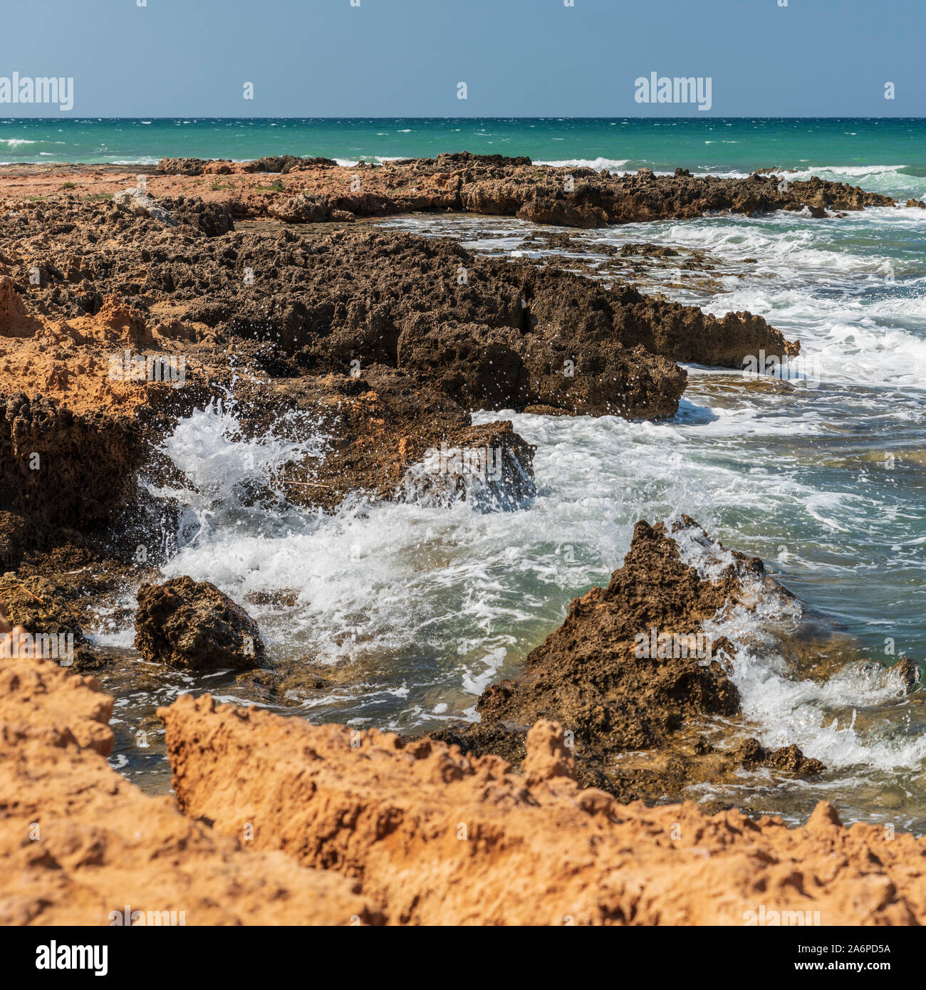 Colors and atmosphere of the Puglia sea. Italy Stock Photo - Alamy