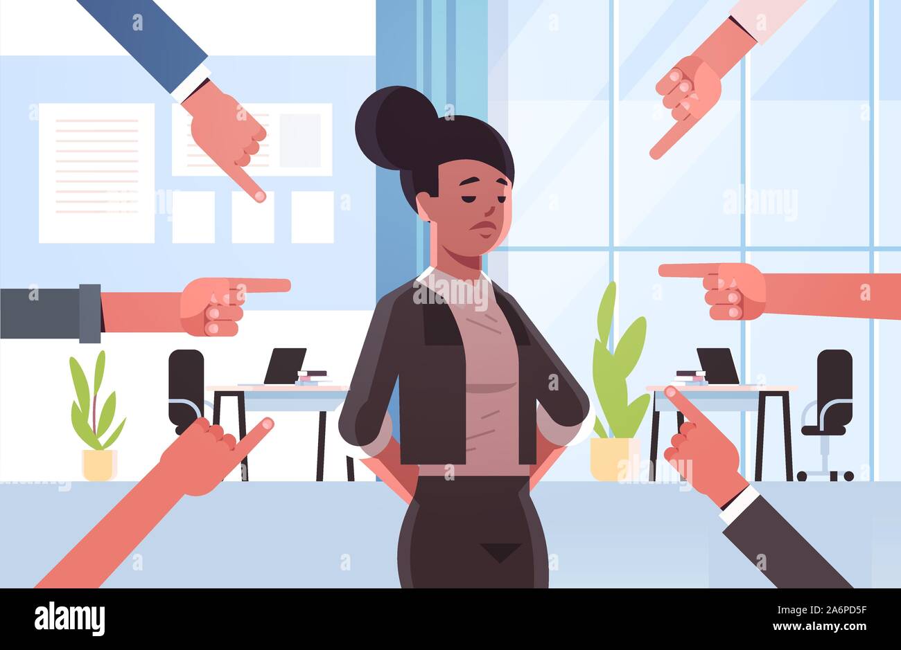 Office bullying girl Stock Vector Images - Alamy