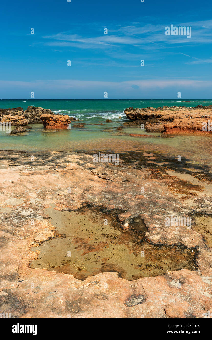 Colors and atmosphere of the Puglia sea. Italy Stock Photo - Alamy