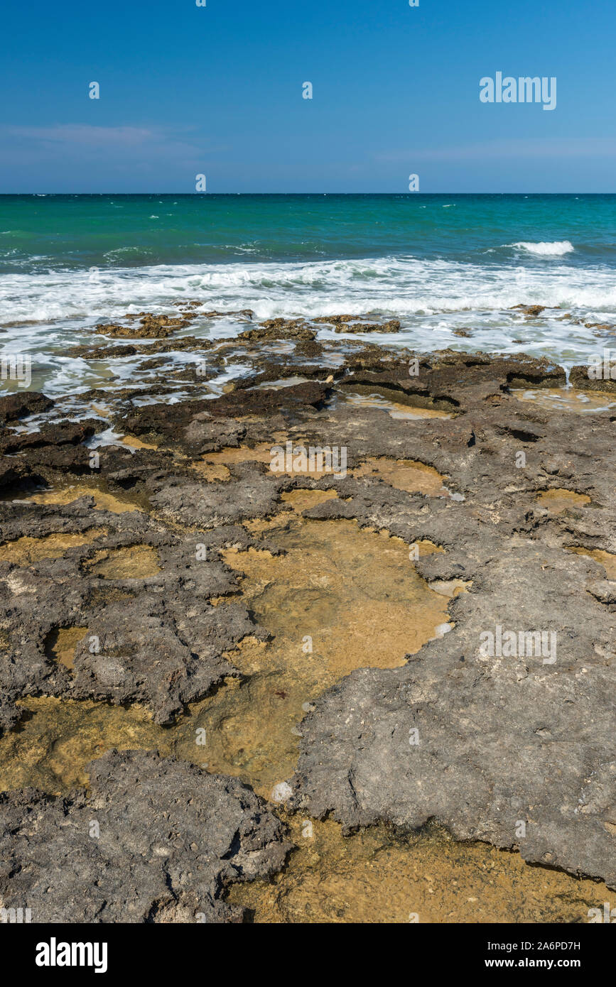 Colors and atmosphere of the Puglia sea. Italy Stock Photo - Alamy