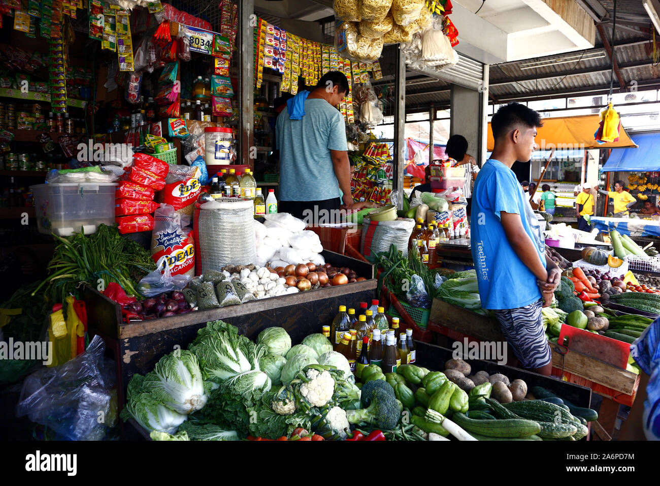 ANTIPOLO CITY, PHILIPPINES – OCTOBER 7, 2019: Assorted fresh vegetables ...