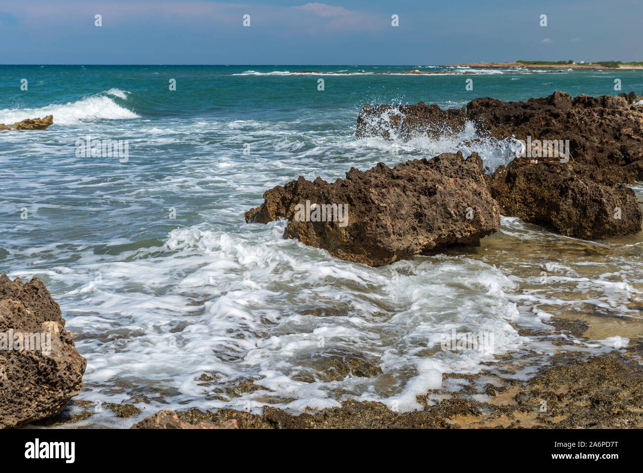 Colors and atmosphere of the Puglia sea. Italy Stock Photo - Alamy