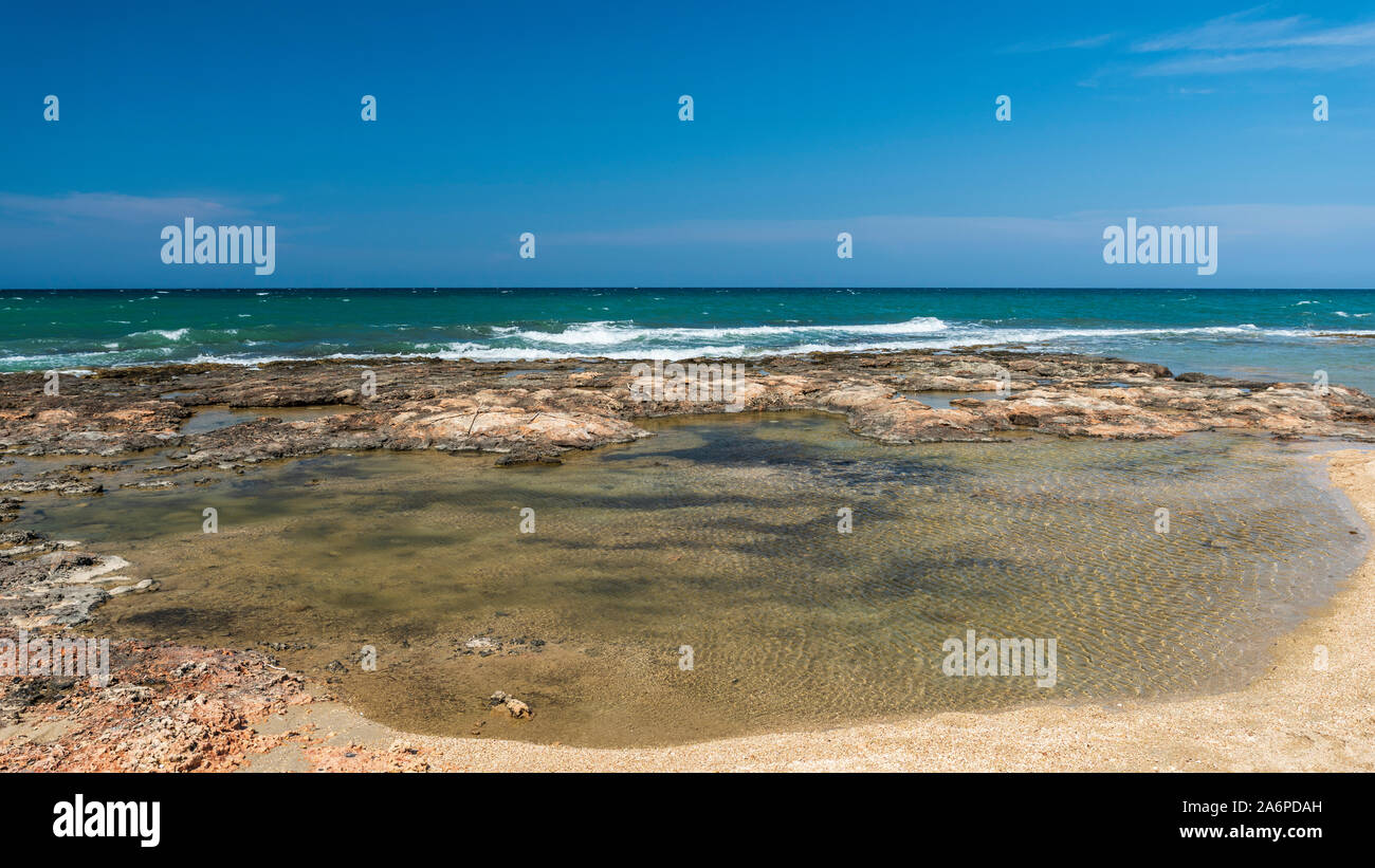 Colors and atmosphere of the Puglia sea. Italy Stock Photo - Alamy