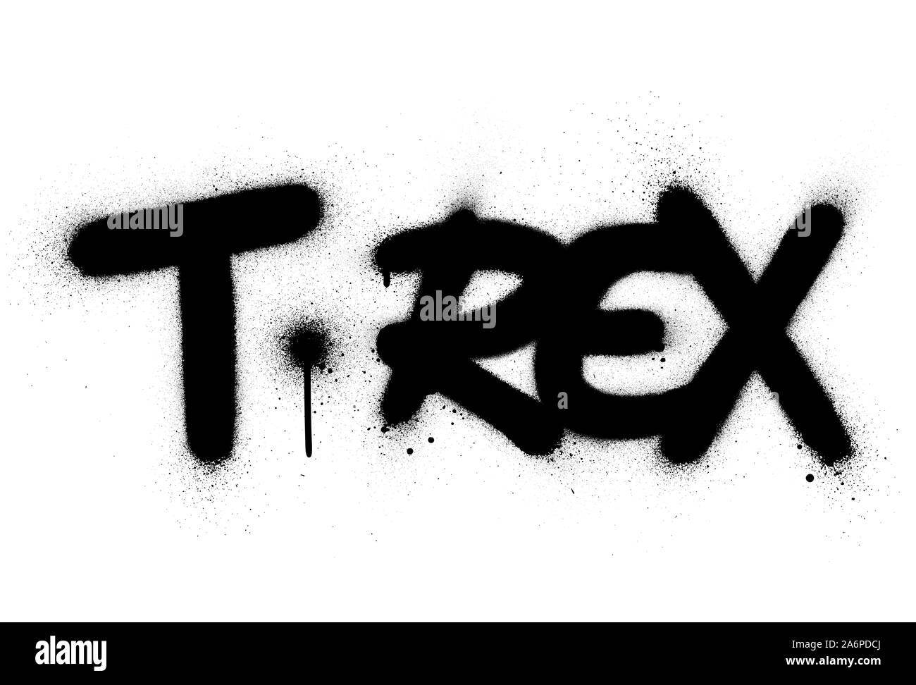 graffiti t rex word sprayed in black over white Stock Vector Image ...