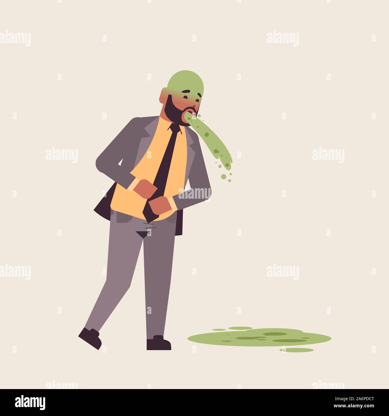 Nauseous man Stock Vector Images - Alamy