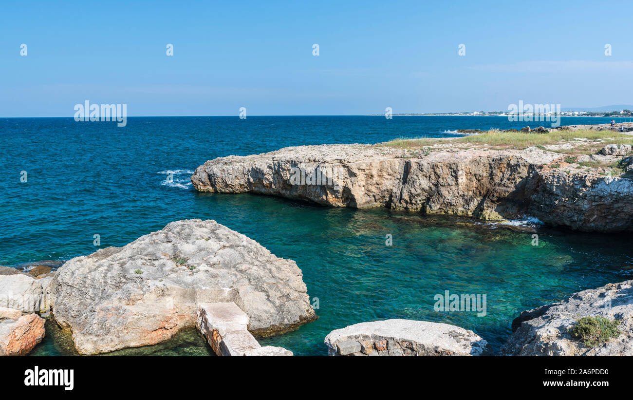 Colors and atmosphere of the Puglia sea. Italy Stock Photo - Alamy