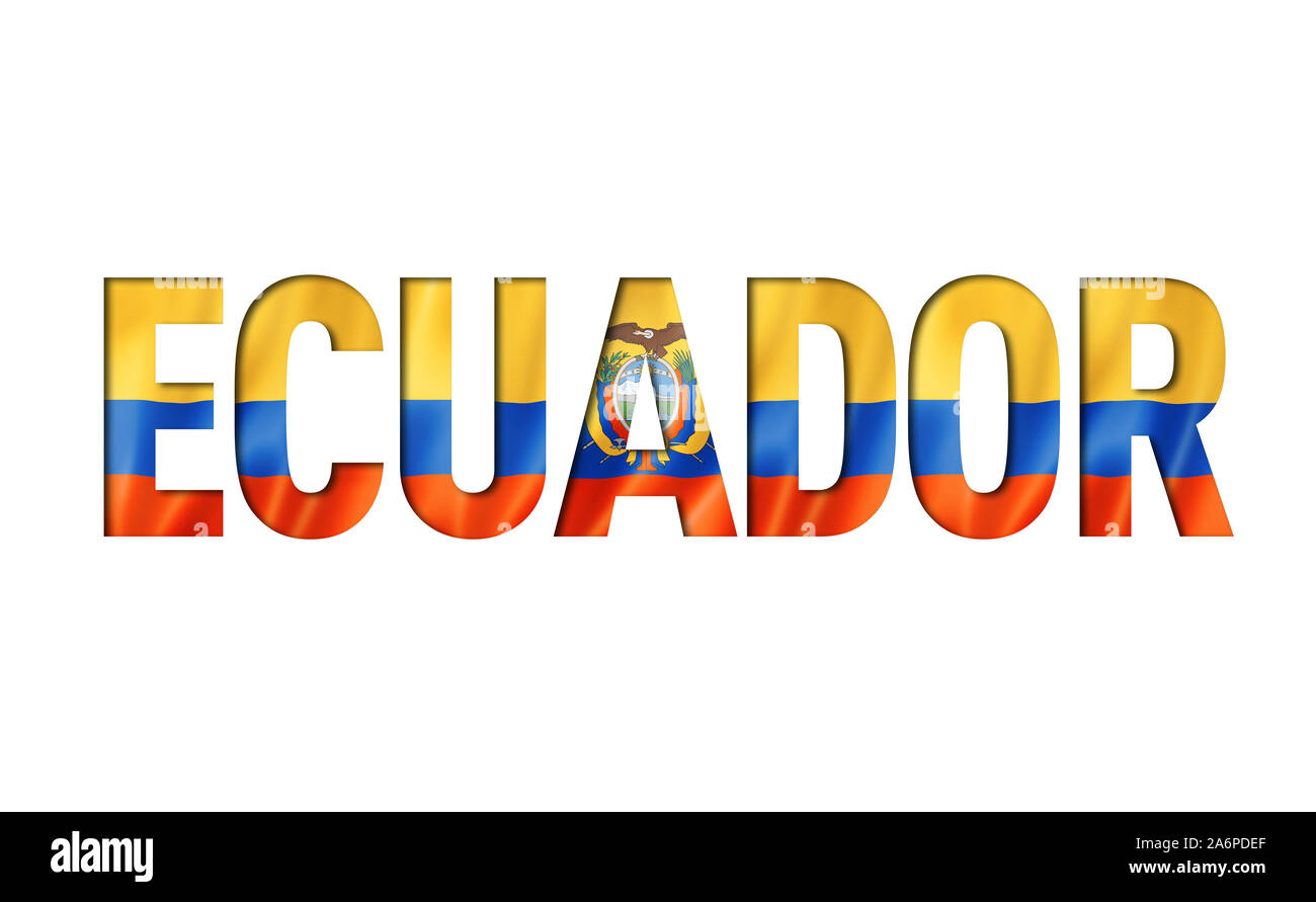 ecuadorian flag text font. ecuador symbol background Stock Photo - Alamy