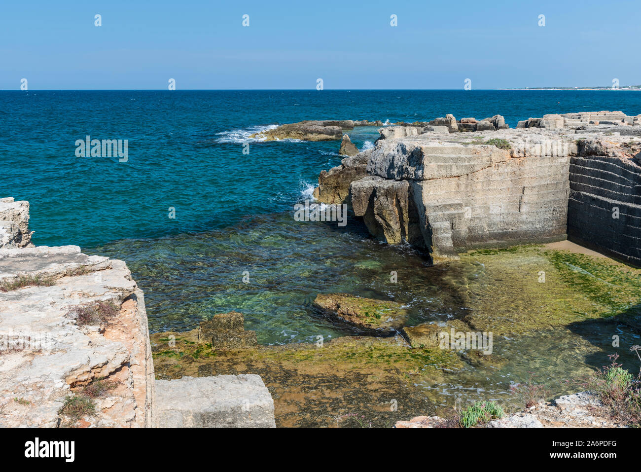 Colors and atmosphere of the Puglia sea. Italy Stock Photo - Alamy