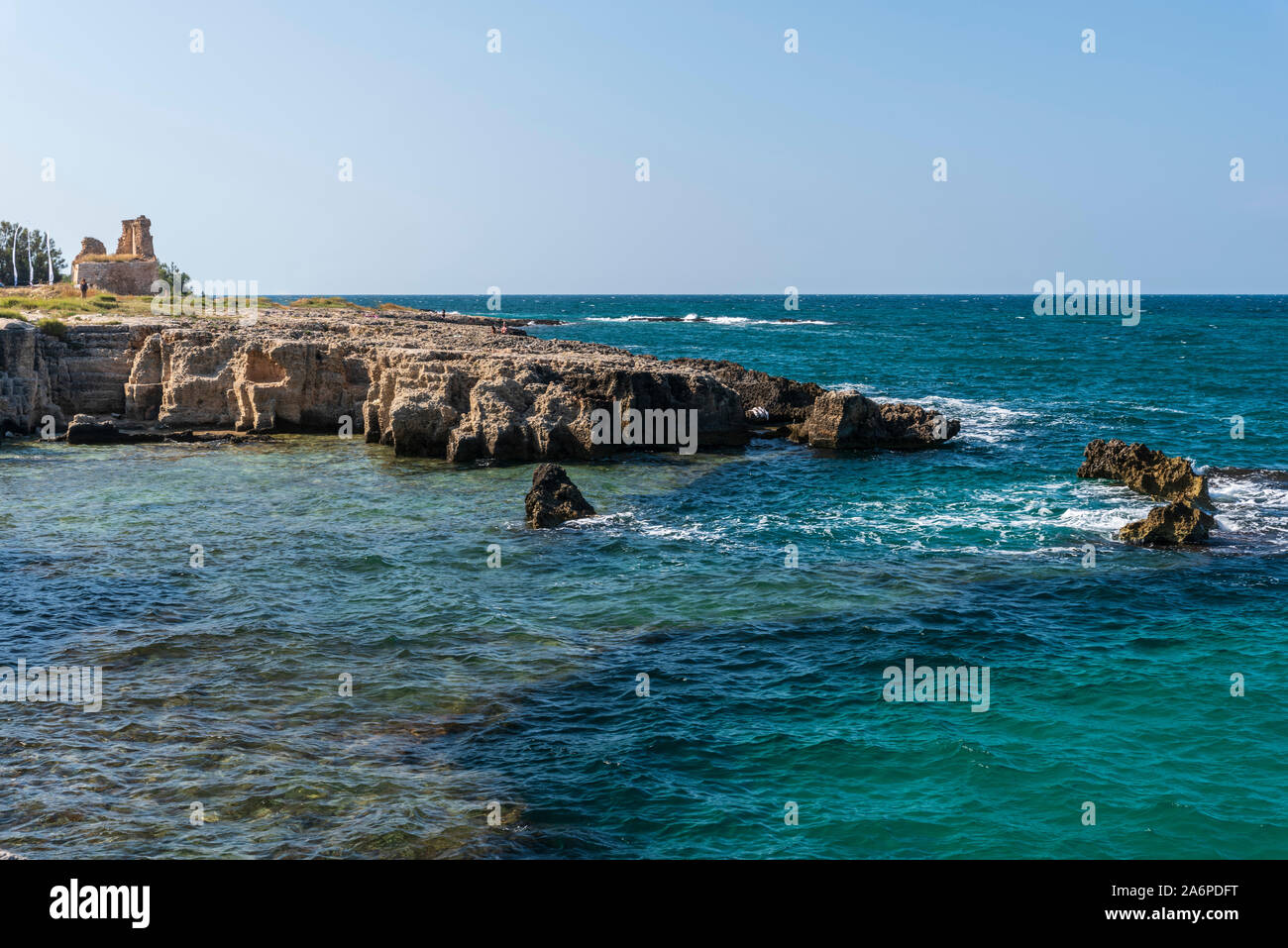 Colors and atmosphere of the Puglia sea. Italy Stock Photo - Alamy