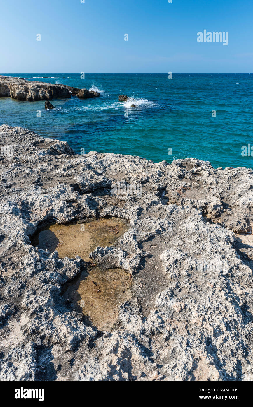 Colors and atmosphere of the Puglia sea. Italy Stock Photo - Alamy