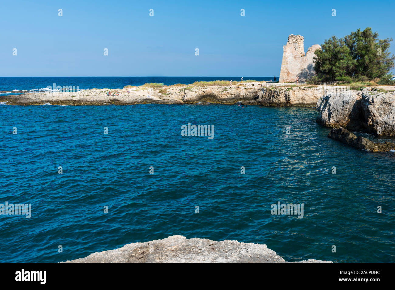 Colors and atmosphere of the Puglia sea. Italy Stock Photo - Alamy
