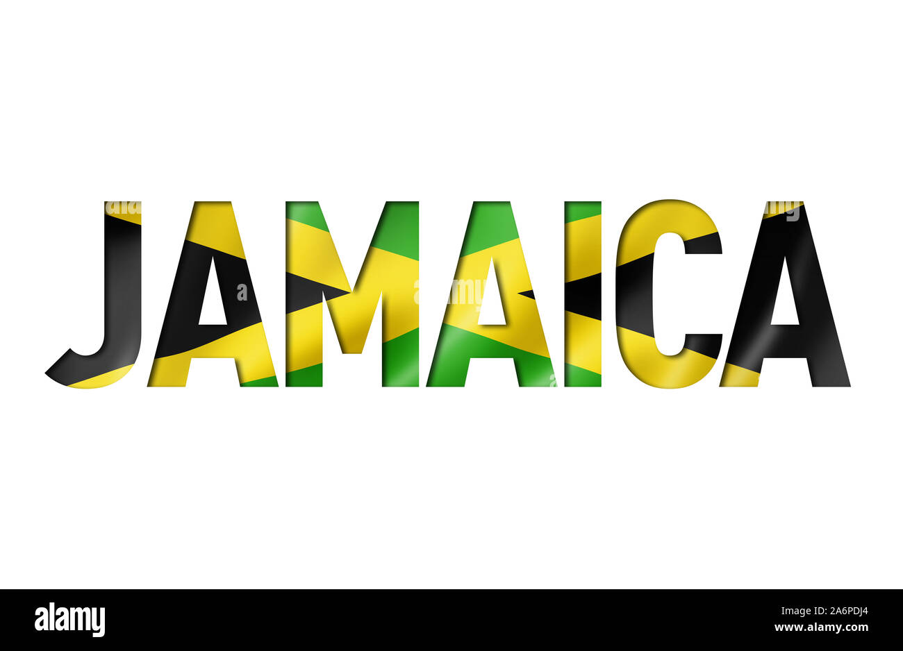 jamaican flag text font. jamaica symbol background Stock Photo - Alamy