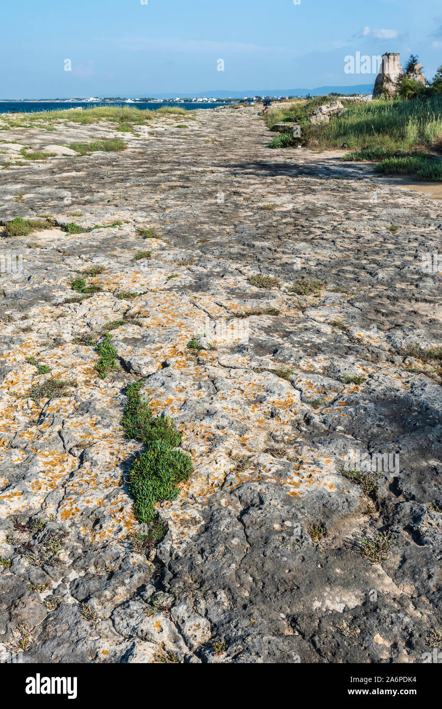 Colors and atmosphere of the Puglia sea. Italy Stock Photo - Alamy