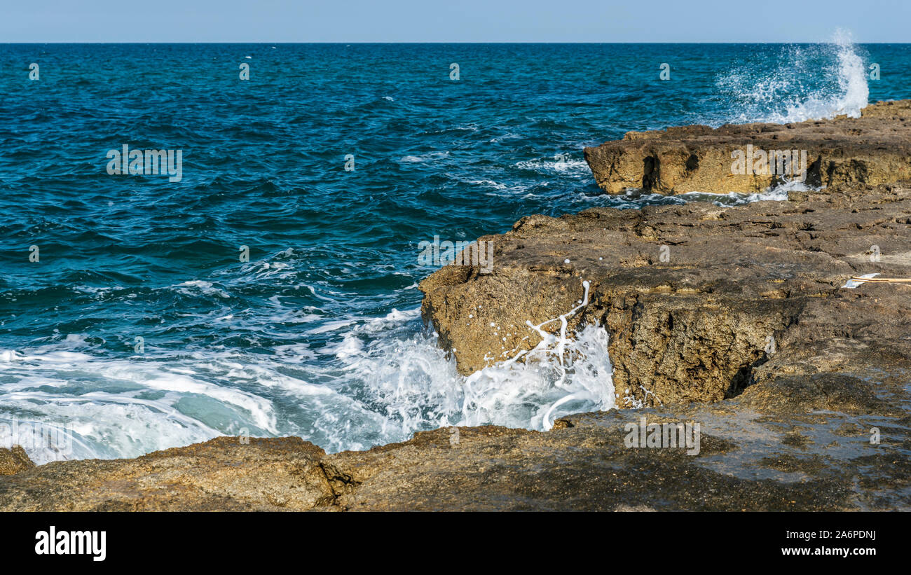 Colors and atmosphere of the Puglia sea. Italy Stock Photo - Alamy