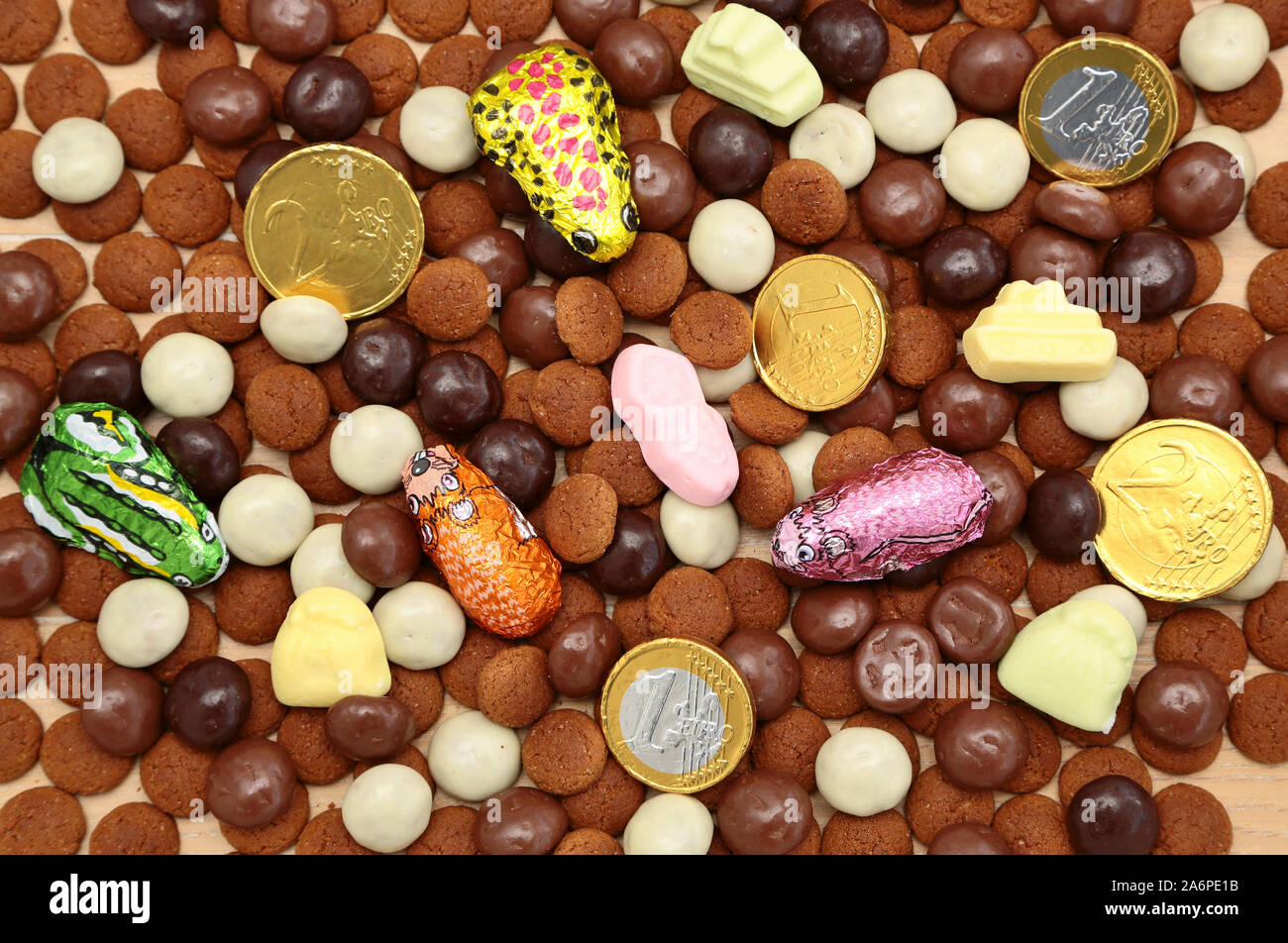 Traditional sweets for the celebration of Saint Nicolas (Sinterklaas) a ...