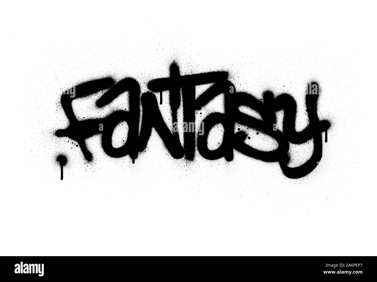 graffiti fantasy word sprayed in black over white Stock Vector Image ...