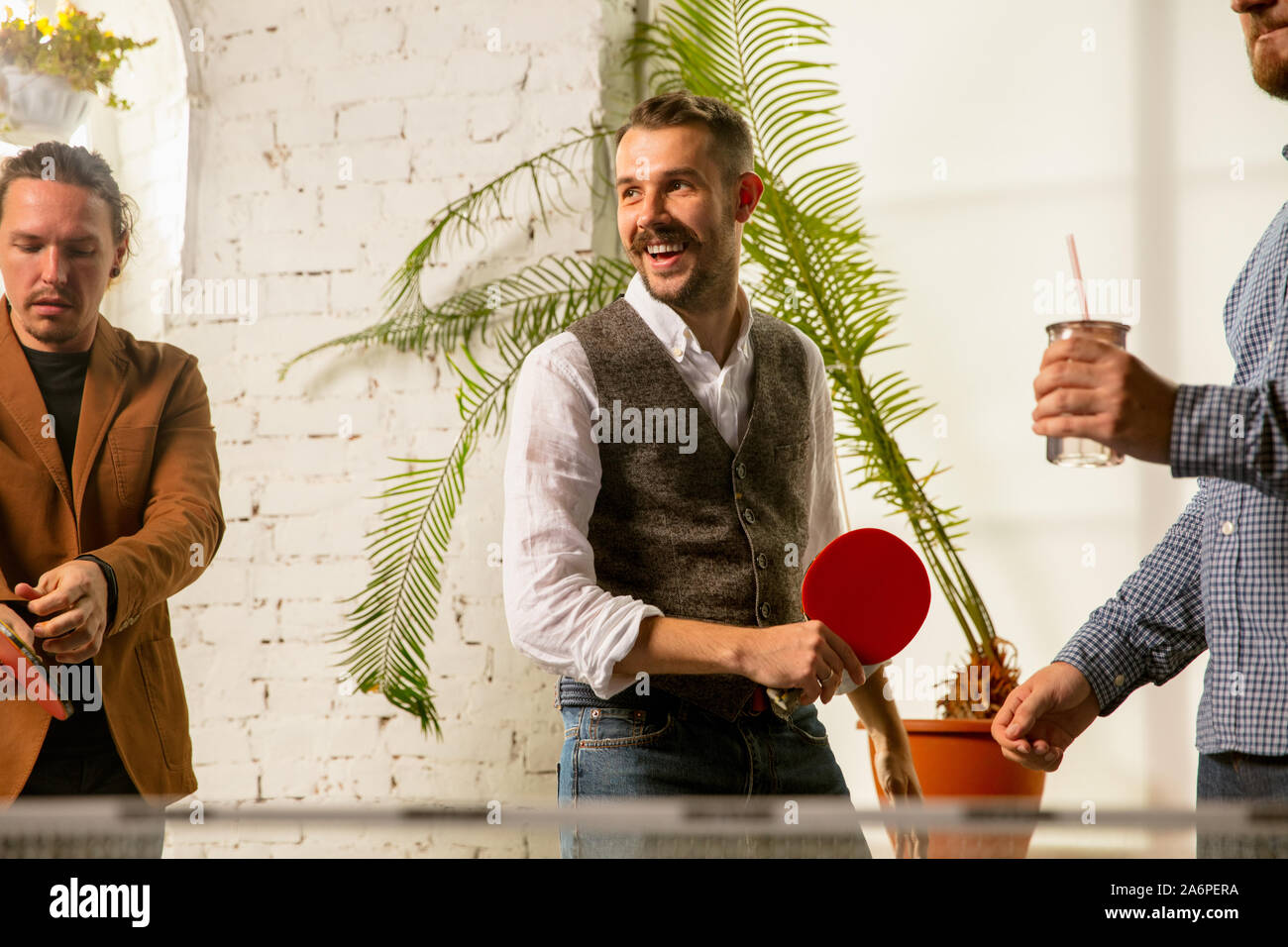 People playing table tennis in hi-res stock photography and images - Alamy