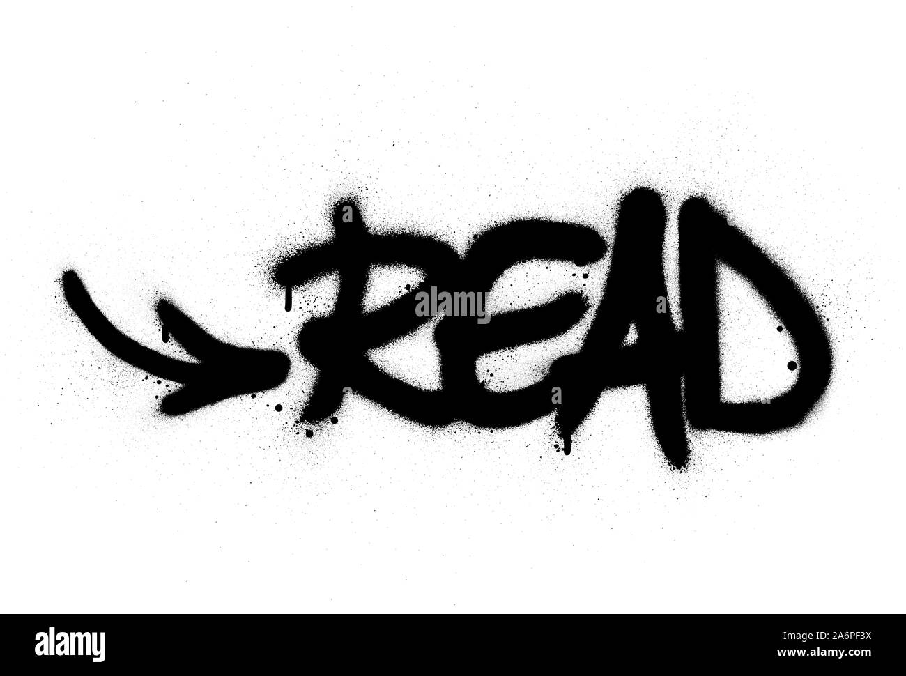 graffiti read word sprayed in black over white Stock Vector Image & Art ...