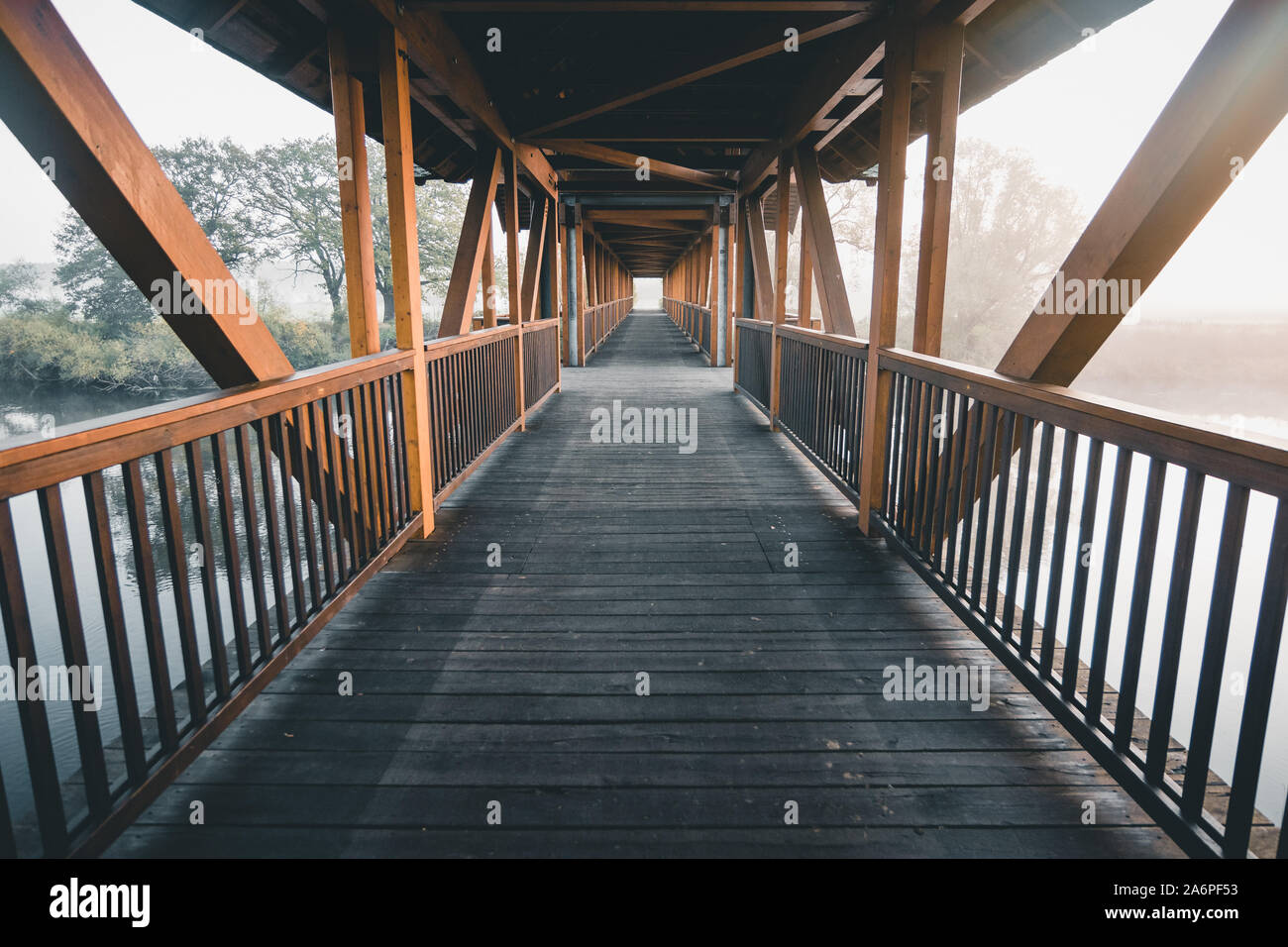 Bridge above the river Stock Photo - Alamy