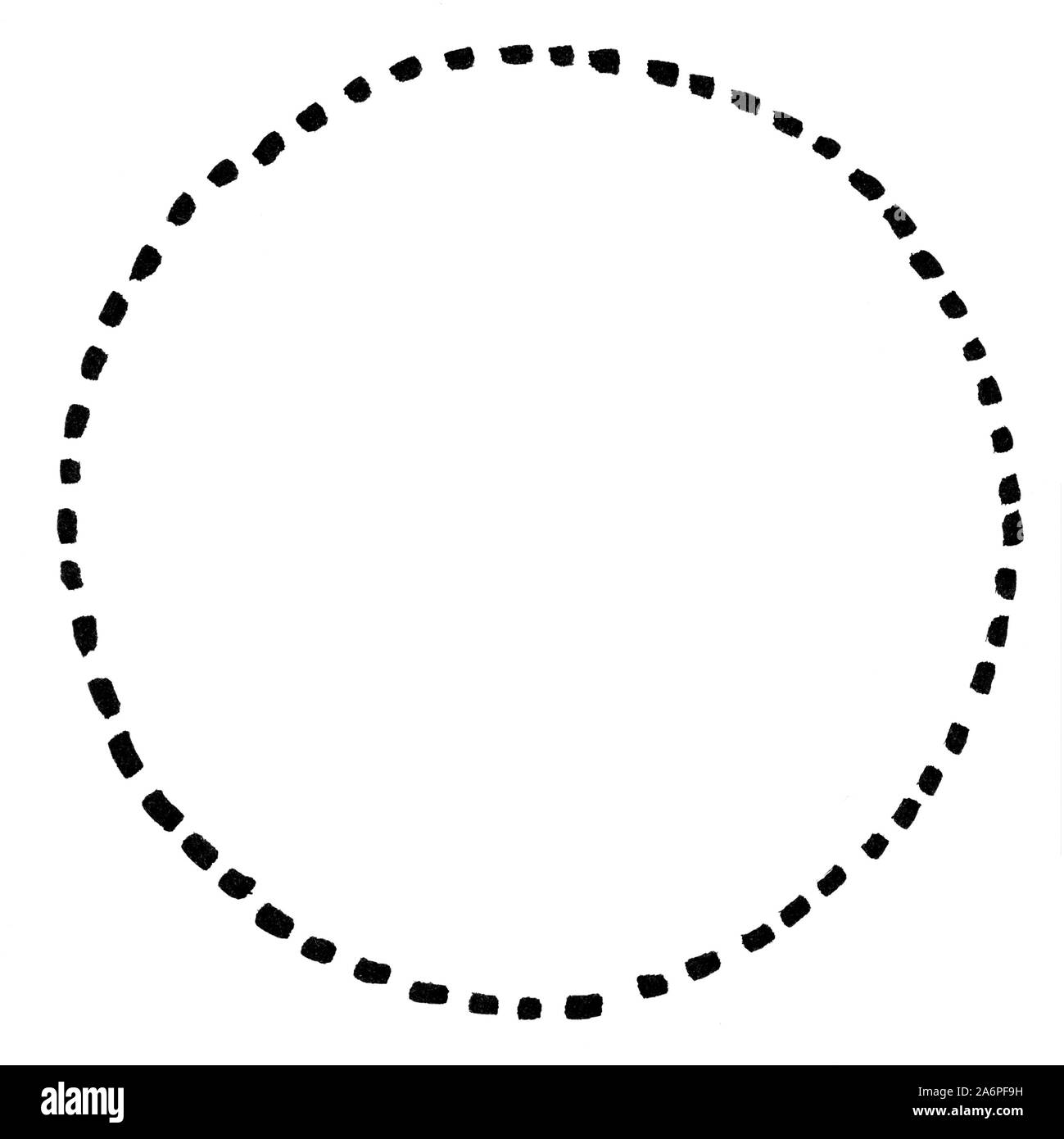 Simple basic doodle Hand Drawn Round Isolated Ink Frame. Pen strokes ...