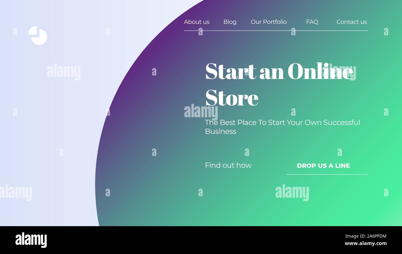 Abstract Vector Colorful Gradient Landing Page Template Stock Vector ...