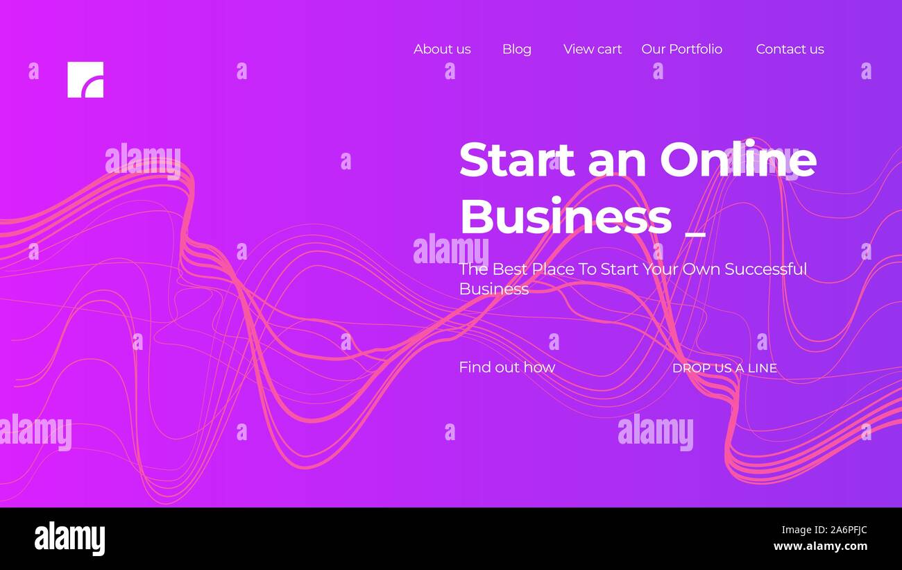 Abstract Vector Colorful Gradient Landing Page Template Stock Vector ...